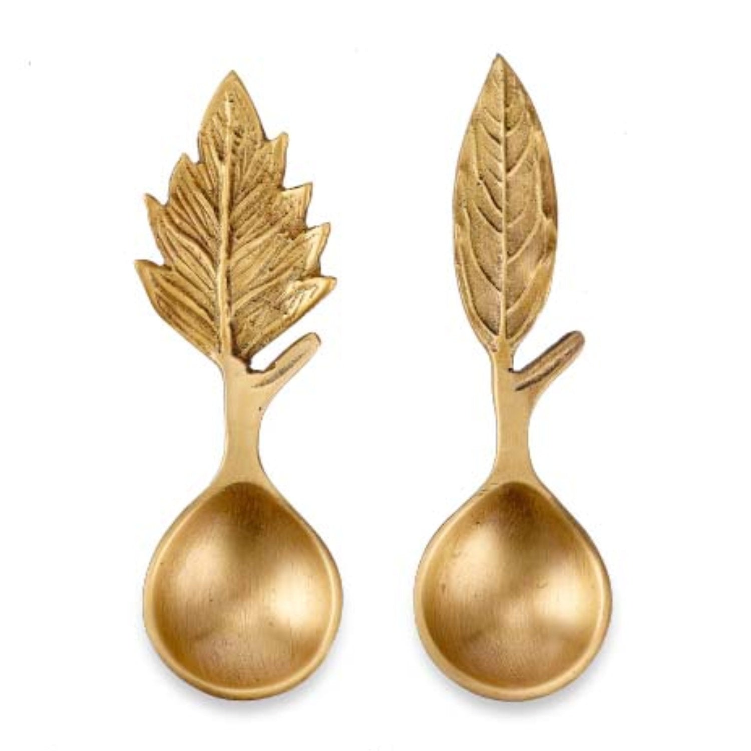 Leaf Brass Short Spoons – Trevenson Moor Limited, Cornwall